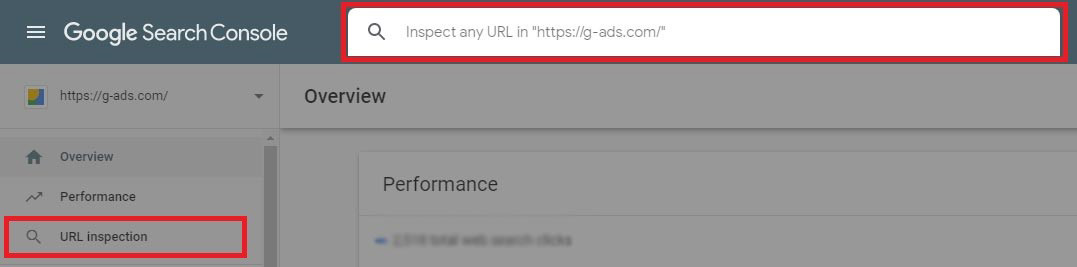 معرفی بخش URL Inspection در گوگل سرچ کنسول - پایگاه دانش جی ادز